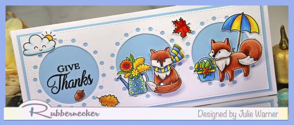 A Cute Slimline Fox Thanksgiving Card - Rubbernecker Blog
